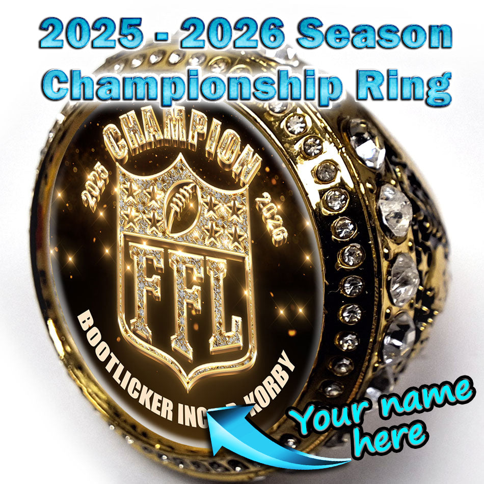 FFL Champ Ring 2025-2026 Season - FantasyToilet – Fantasy Toilet